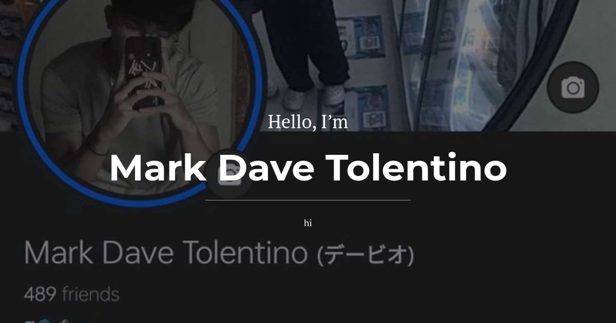 Mark Dave Tolentino