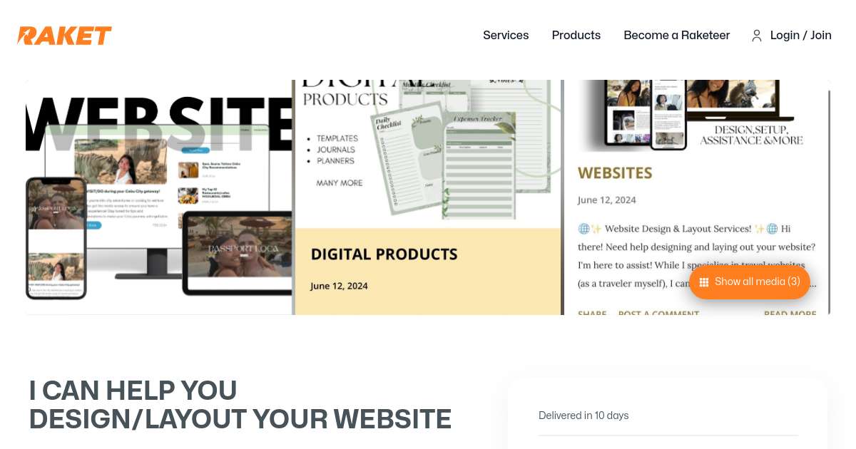 I CAN HELP YOU DESIGN/LAYOUT YOUR WEBSITE by passportloca - Raket.PH