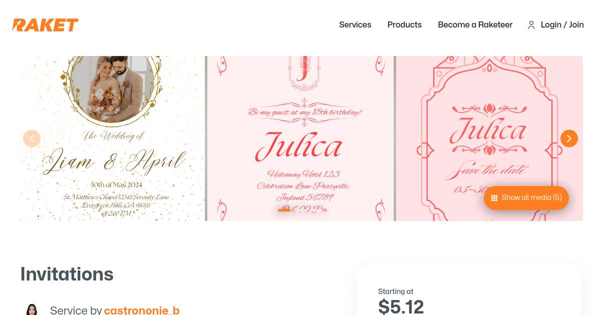 Invitations by castrononie_b - Raket.PH