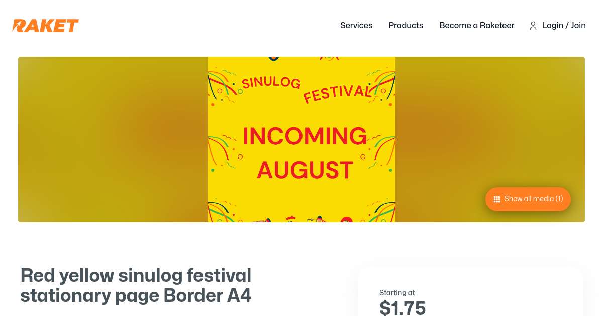 Red yellow sinulog festival stationary page Border A4 by ...