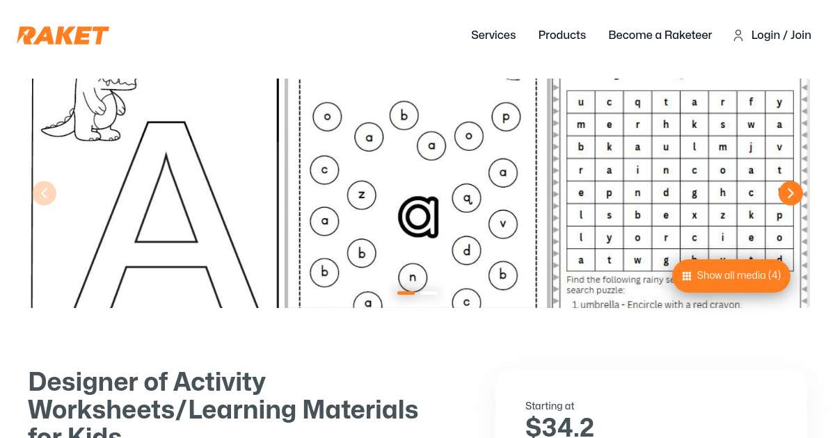 Designer of Activity Worksheets/Learning Materials for Kids by ...