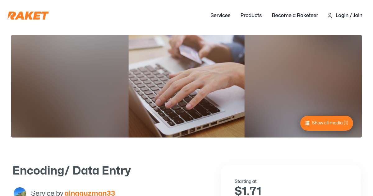 Encoding/ Data Entry by ainaguzman33 - Raket.PH