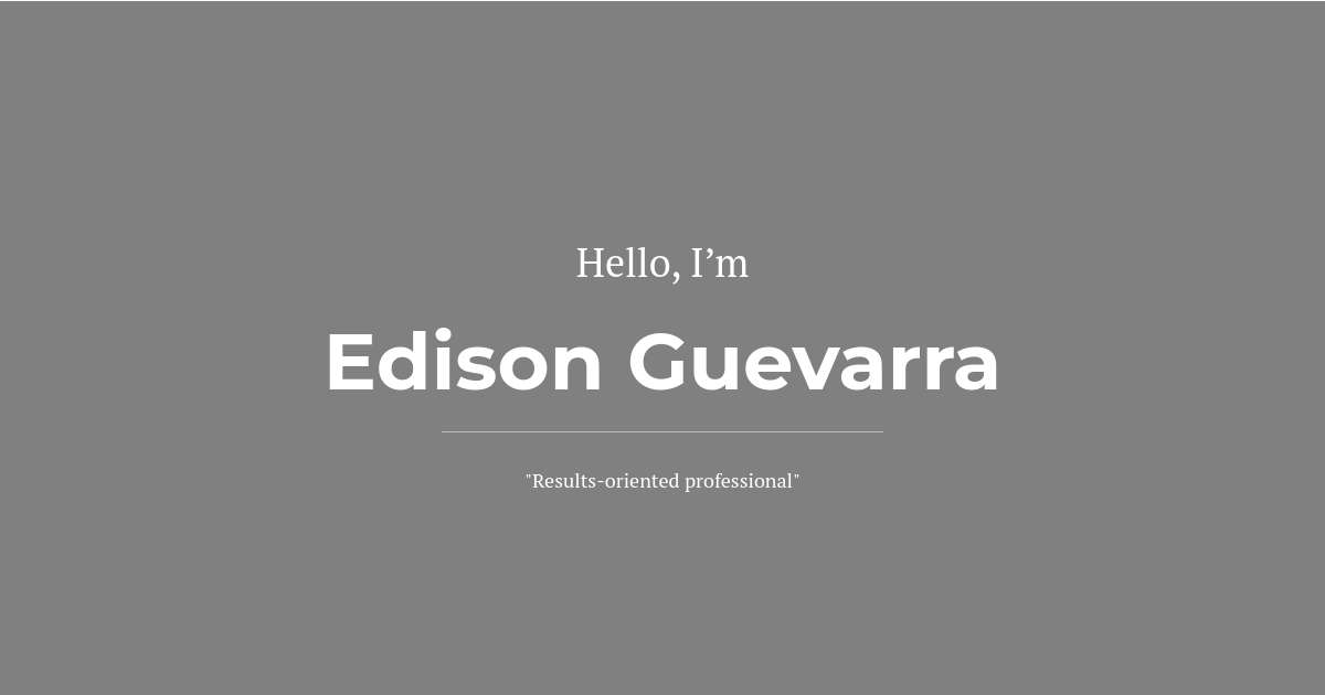 Edison Guevarra