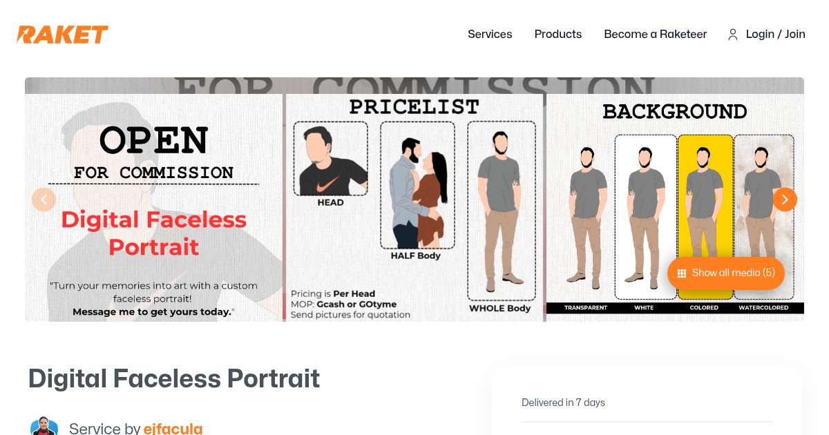 Digital Faceless Portrait by ejfacula - Raket.PH