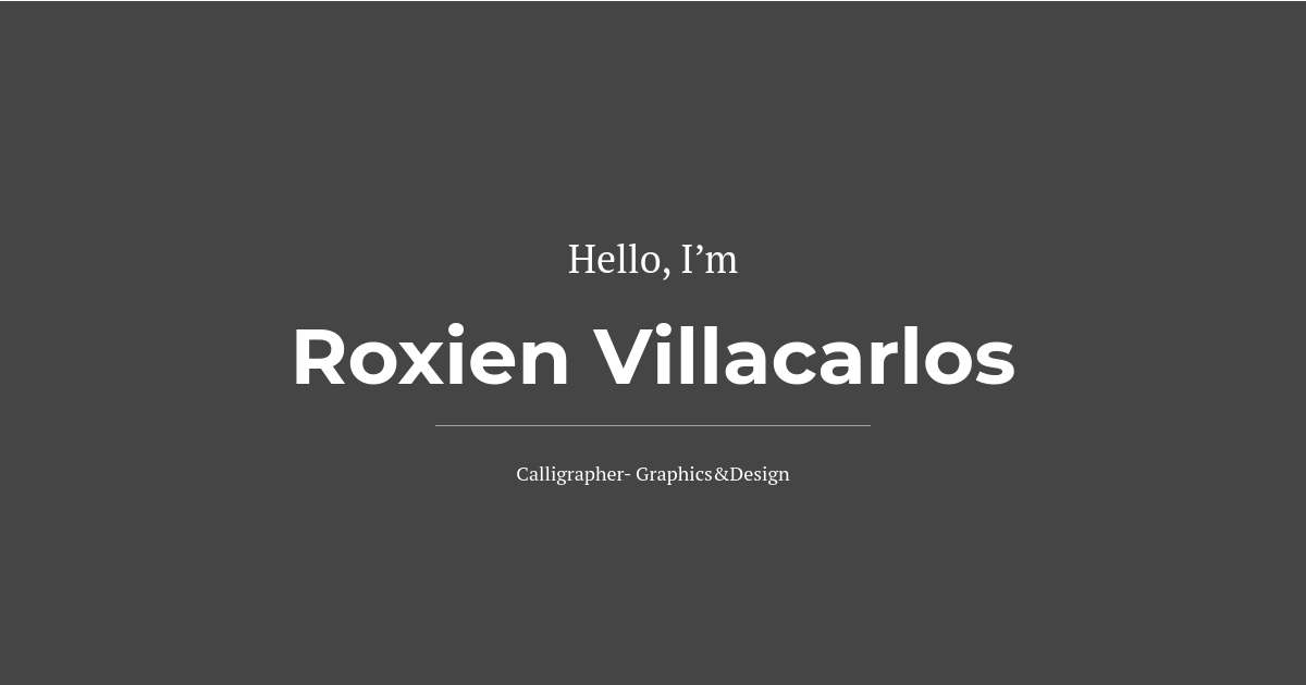 Roxien Villacarlos