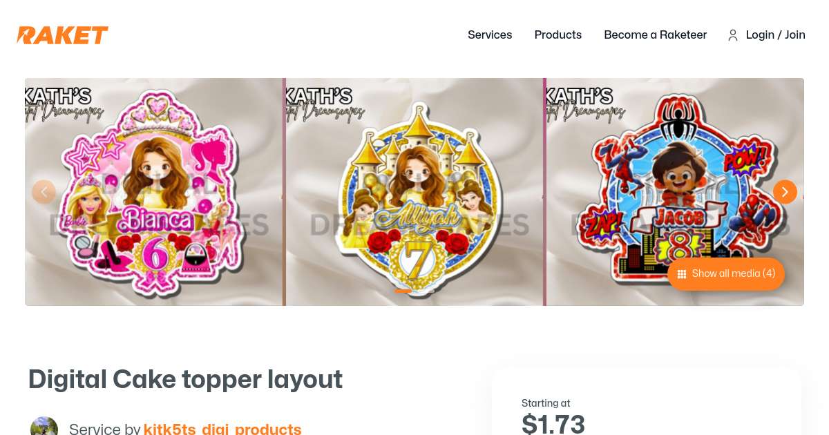 Digital Cake topper layout by kitk5ts_digi_products - Raket.PH