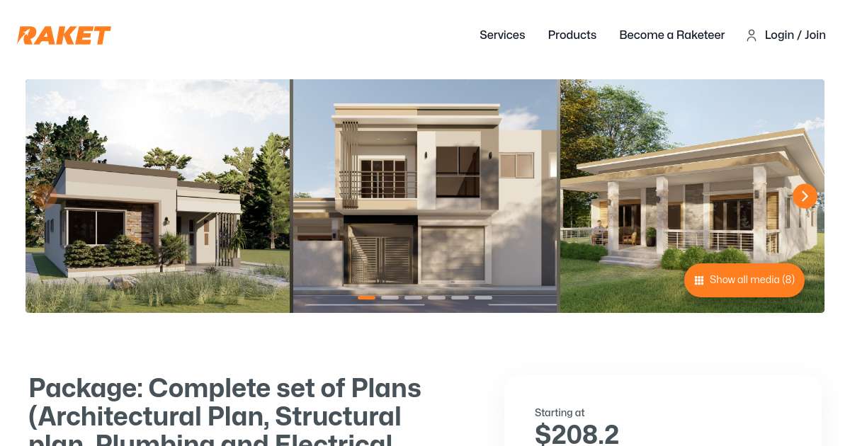 Package: Complete set of Plans (Architectural Plan, Structural plan ...