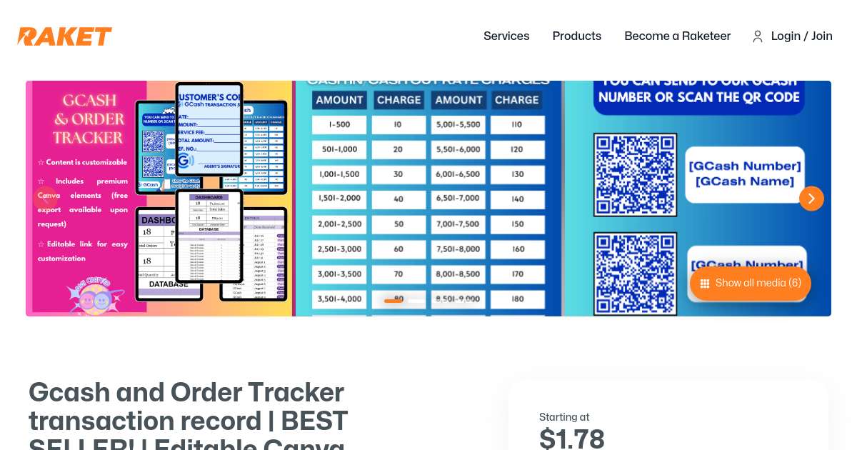 Gcash and Order Tracker transaction record | BEST SELLER! | Editable ...