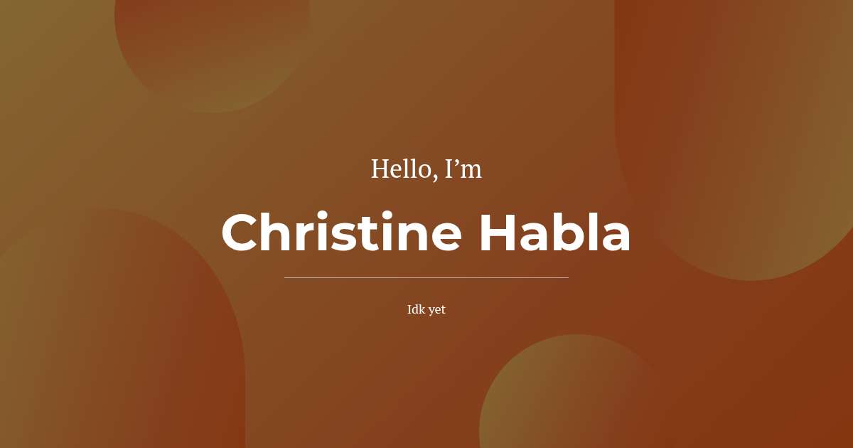 Christine Habla
