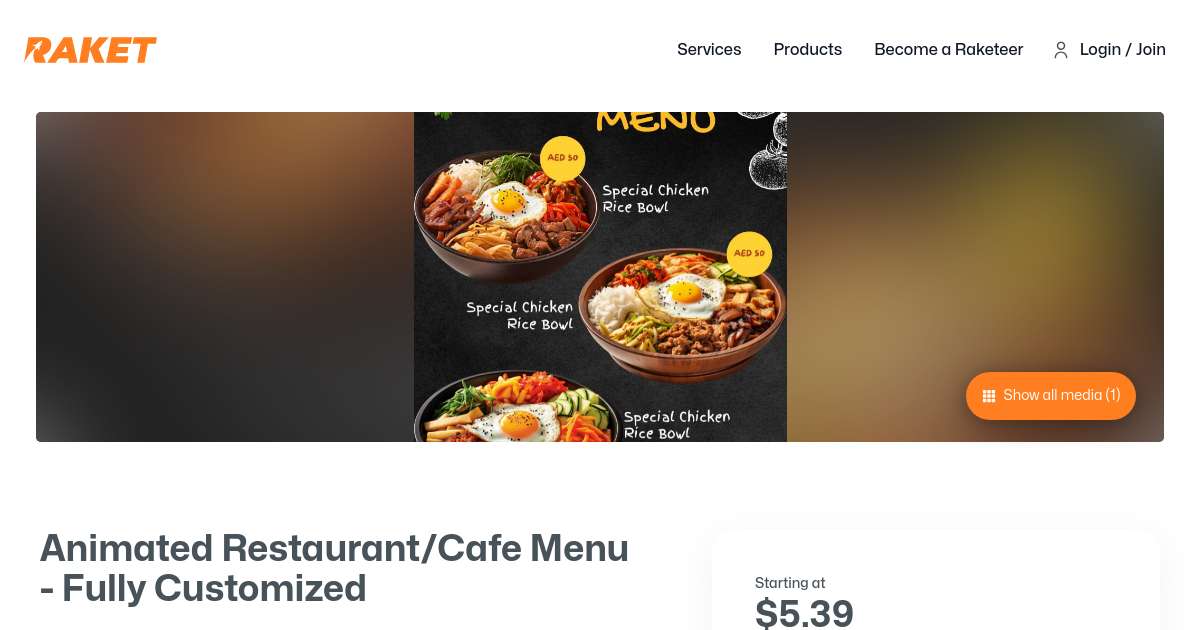 Animated Restaurant/Cafe Menu - Fully Customized by marzancreatives ...