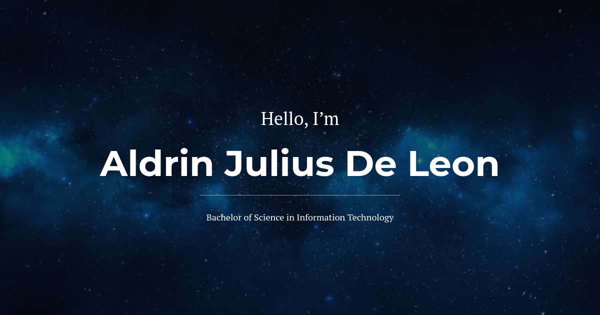 Aldrin Julius De Leon