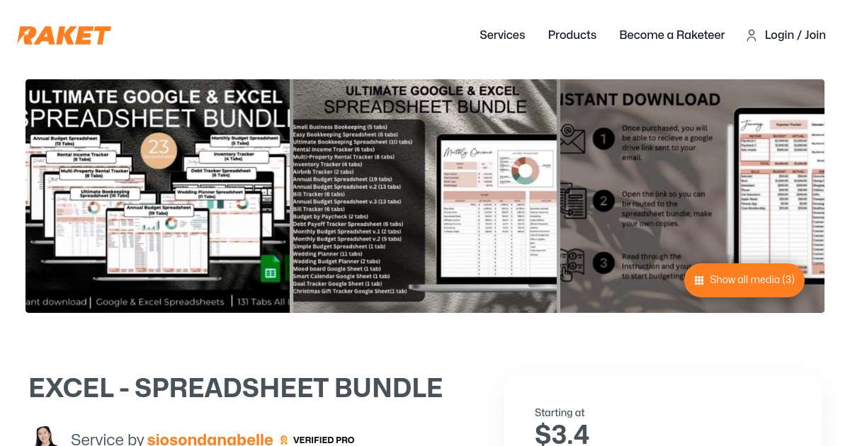 EXCEL - SPREADSHEET BUNDLE by siosondanabelle - Raket.PH