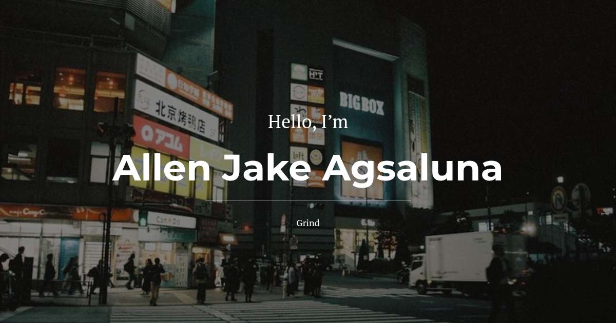 Allen Jake Agsaluna