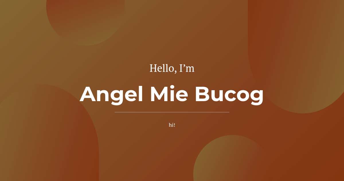 Angel Mie Bucog