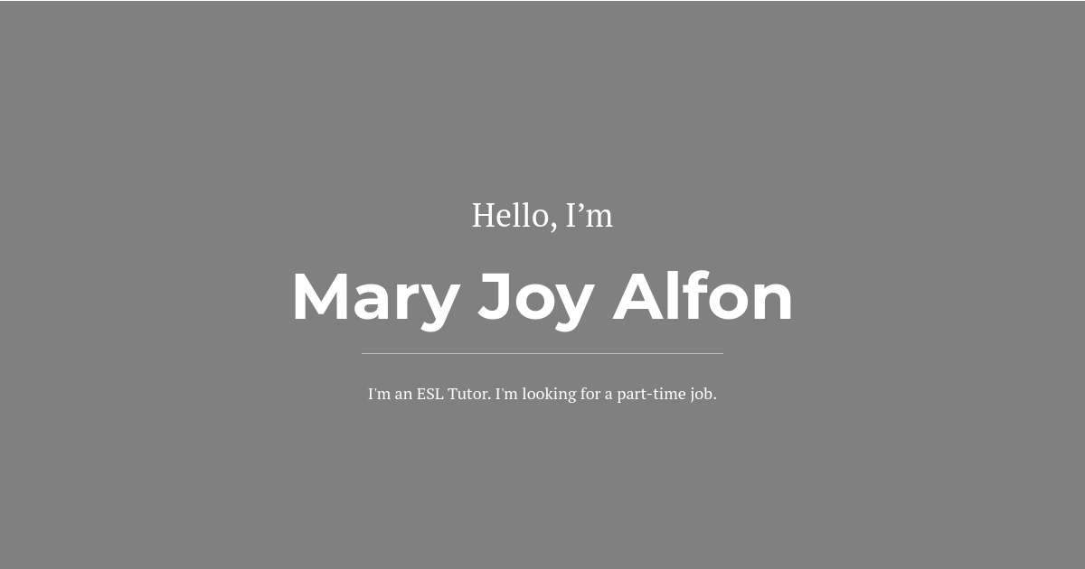 Mary Joy Alfon