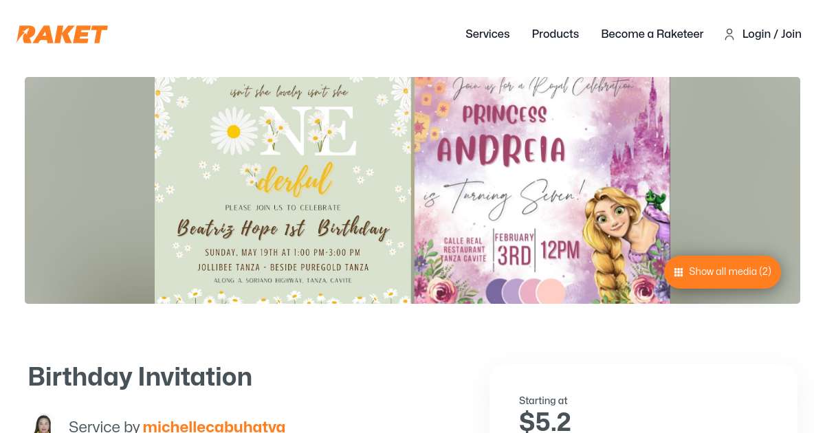 Birthday Invitation by michellecabuhatva - Raket.PH