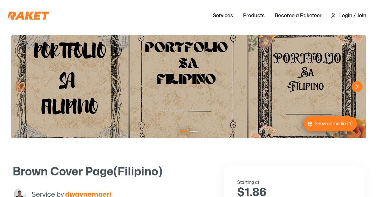 Brown Cover Page(Filipino) by dwaynemaeri - Raket.PH