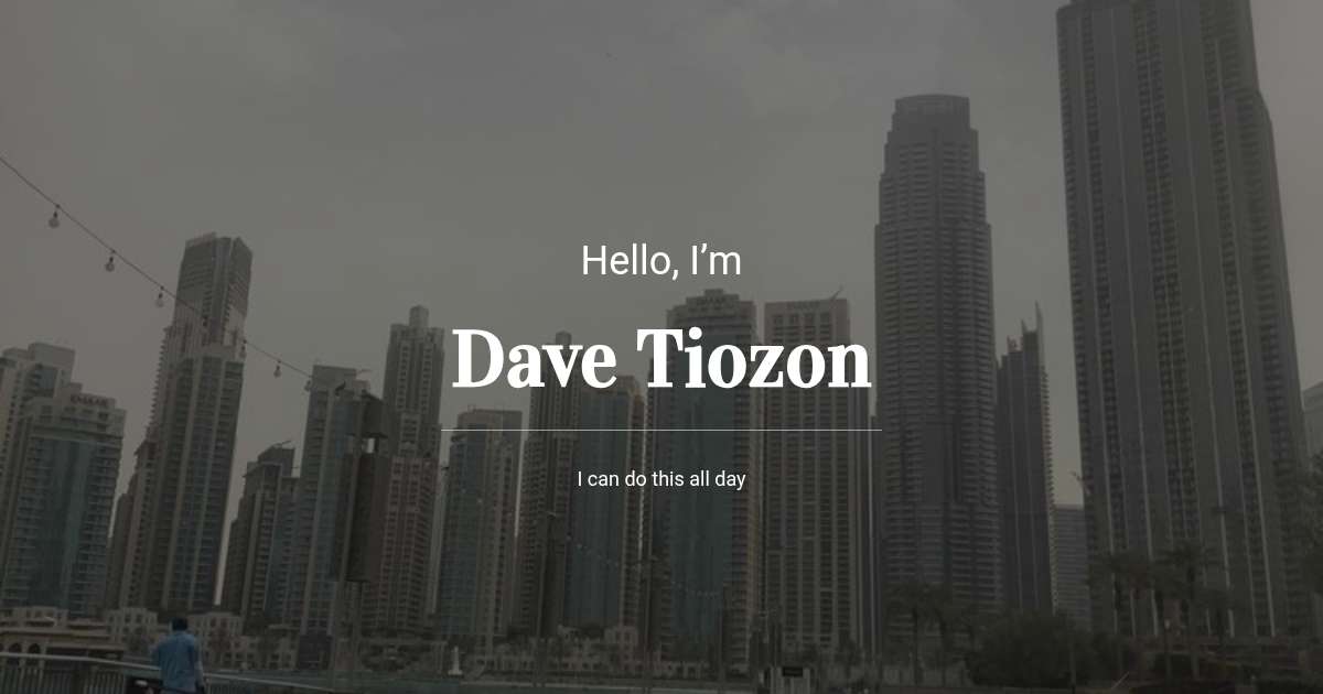 Dave Tiozon