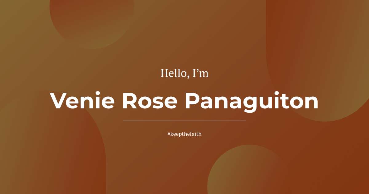 Venie Rose Panaguiton