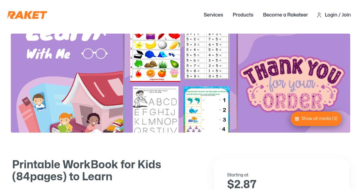 Printable WorkBook for Kids (84pages) to Learn by ms.zell_digital ...