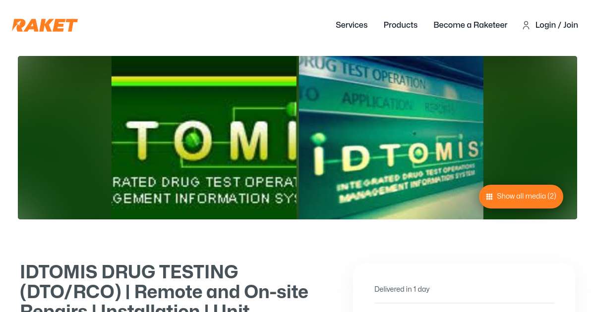 IDTOMIS DRUG TESTING (DTO/RCO) | Remote and On-site Repairs ...