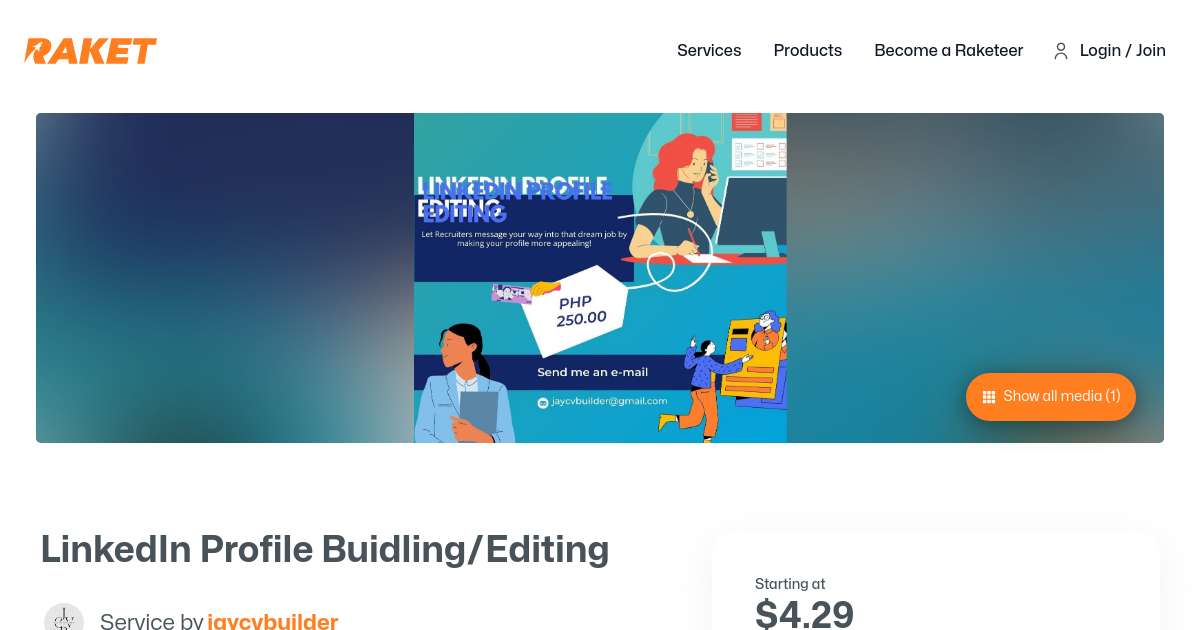 LinkedIn Profile Buidling/Editing by jaycvbuilder - Raket.PH
