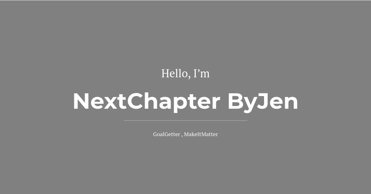 NextChapter ByJen