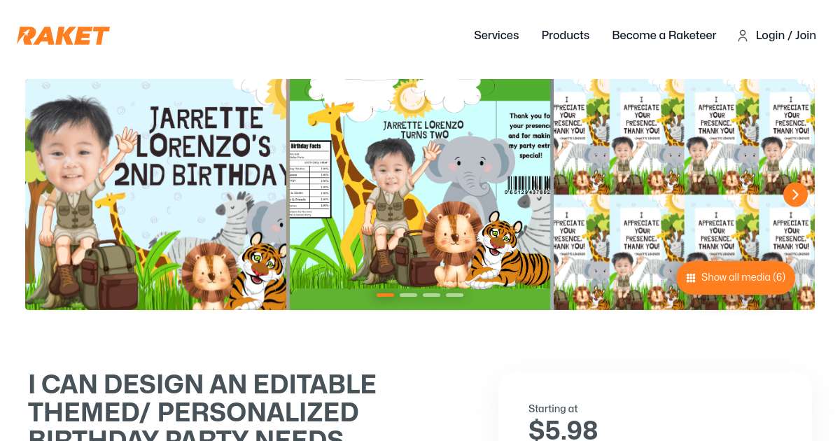 I CAN DESIGN AN EDITABLE THEMED/ PERSONALIZED BIRTHDAY PARTY NEEDS. by ...