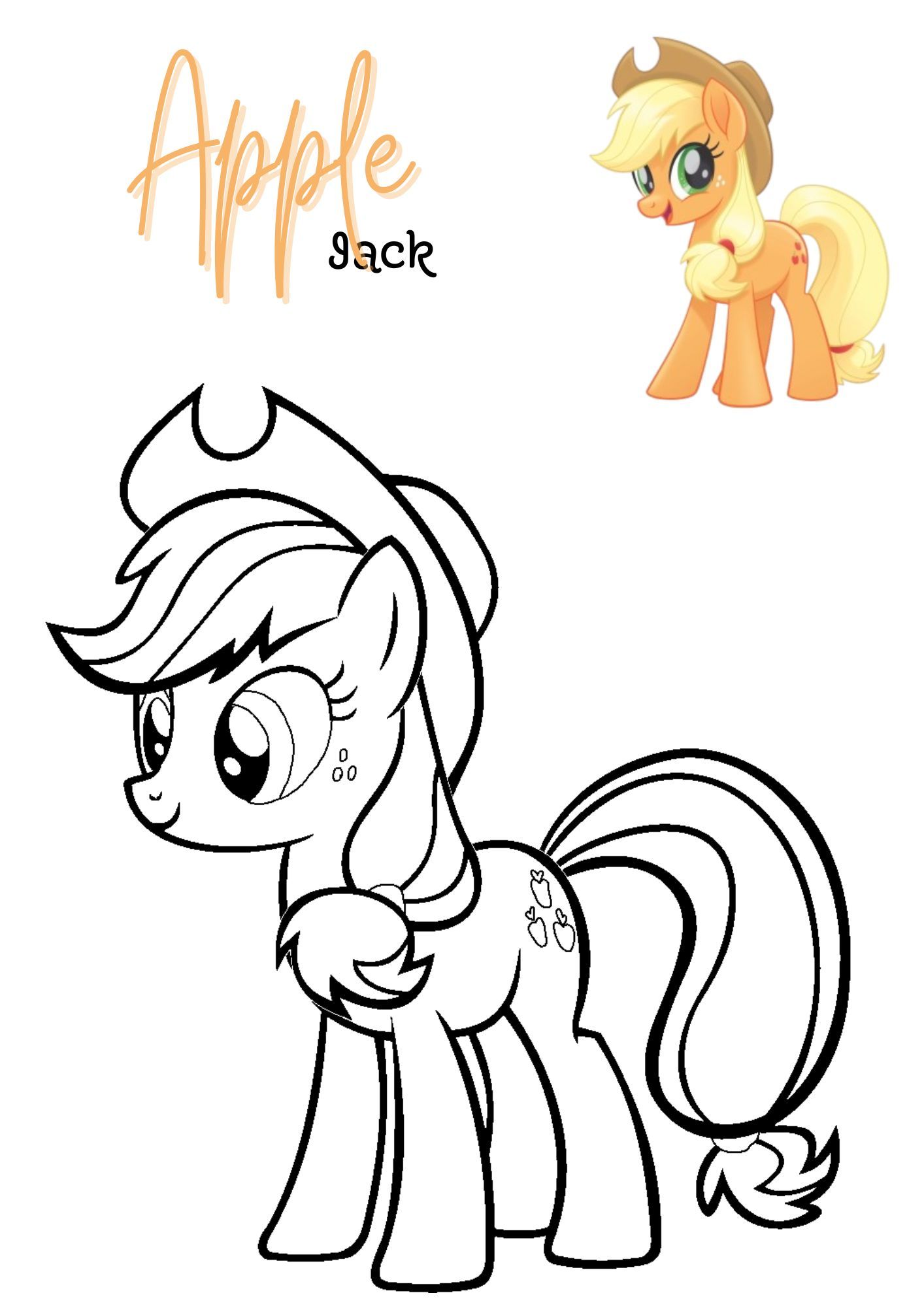My Little Pony Applejack Coloring Pages