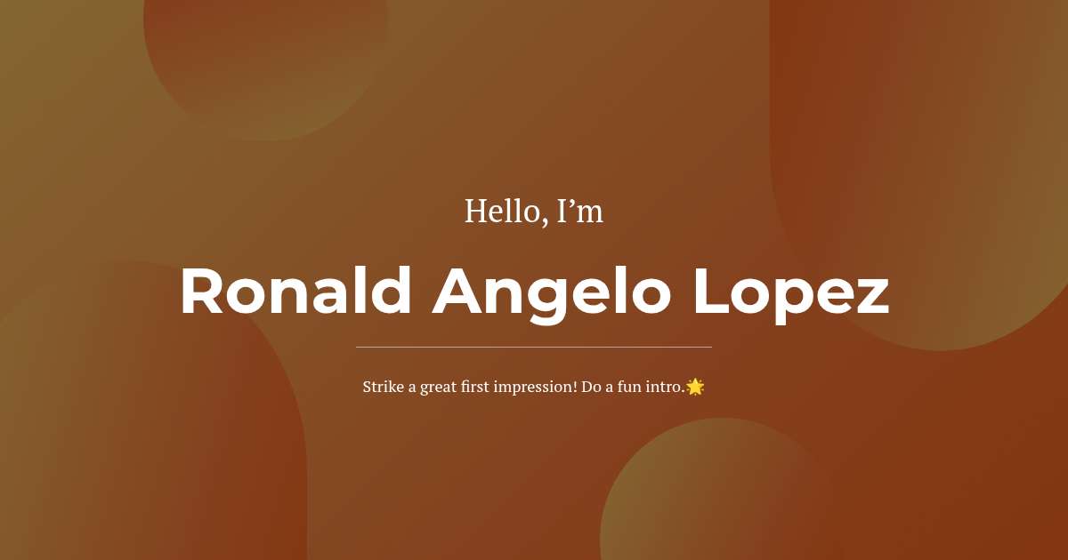 Ronald Angelo Lopez