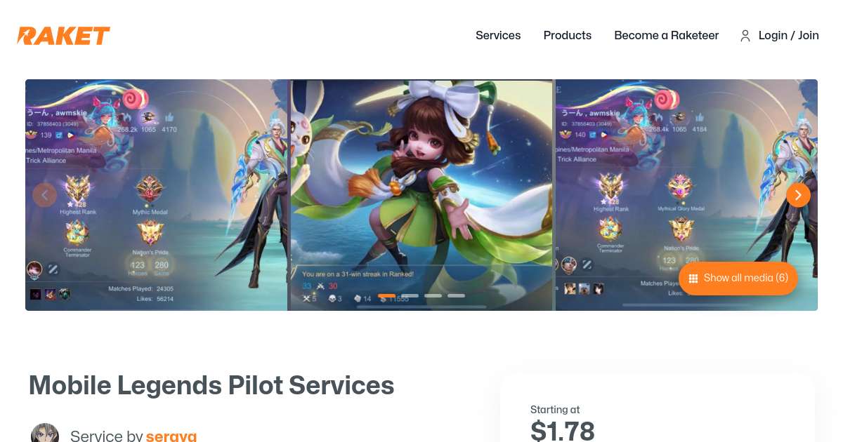 Mobile Legends Pilot Services by awmskie - Raket.PH