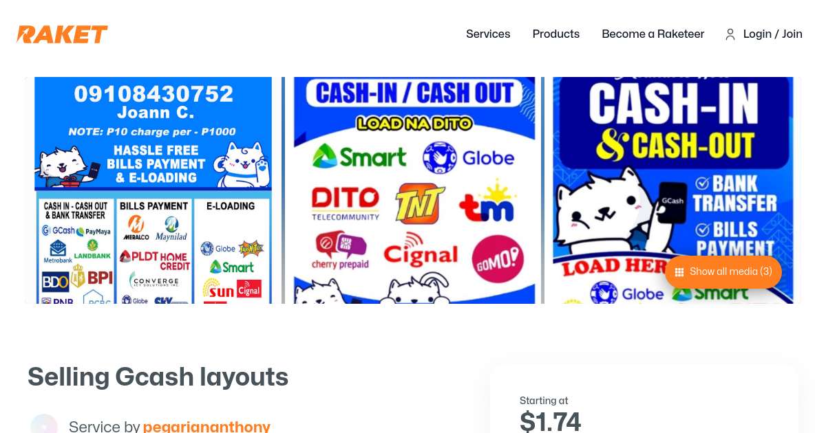 Selling Gcash layouts by pegariananthony - Raket.PH