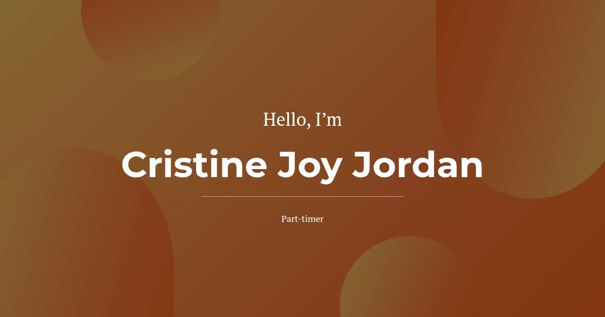 Cristine Joy Jordan