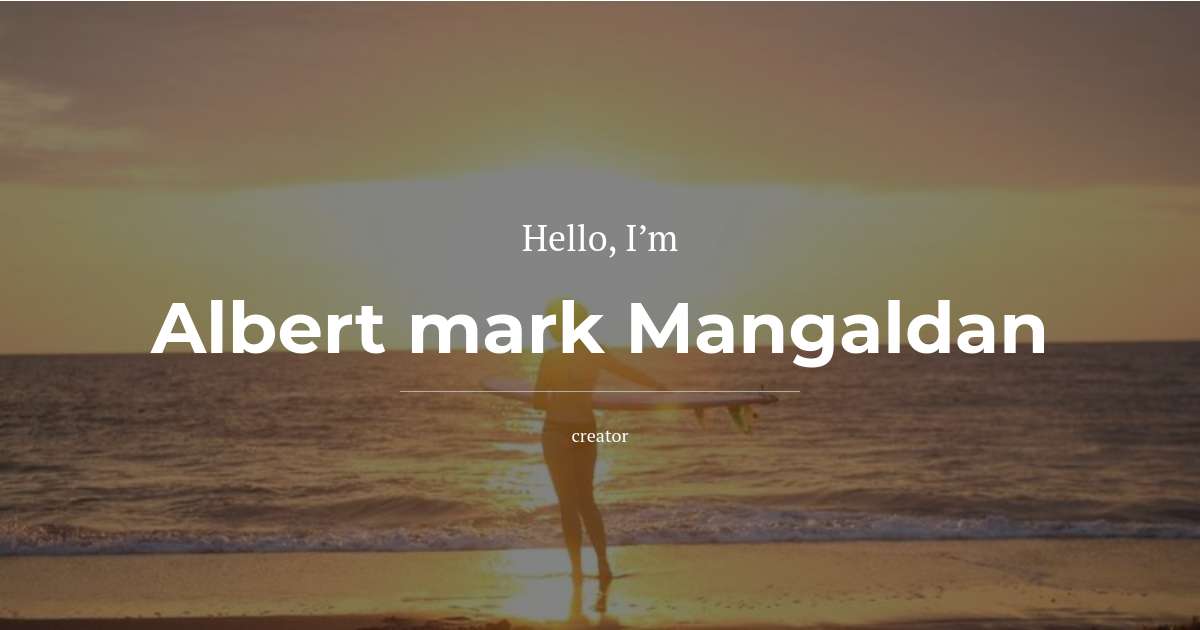 Albert mark Mangaldan