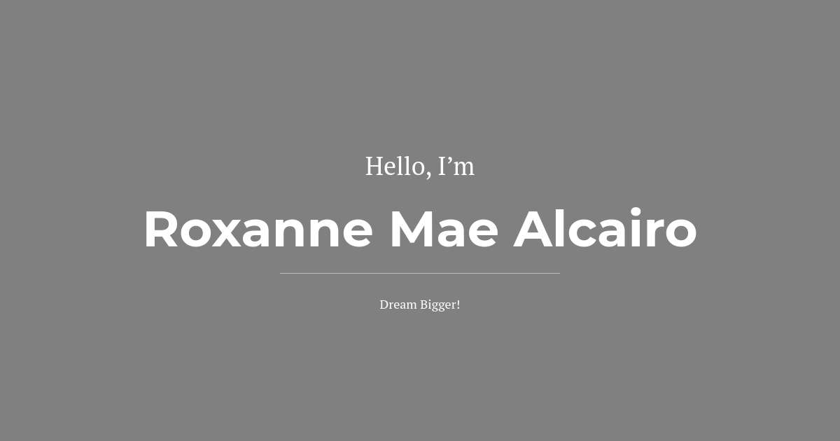 Roxanne Mae Alcairo