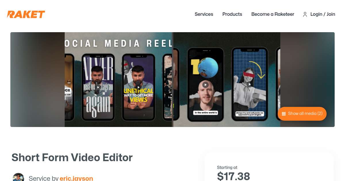 Short Form Video Editor by eric.jayson - Raket.PH