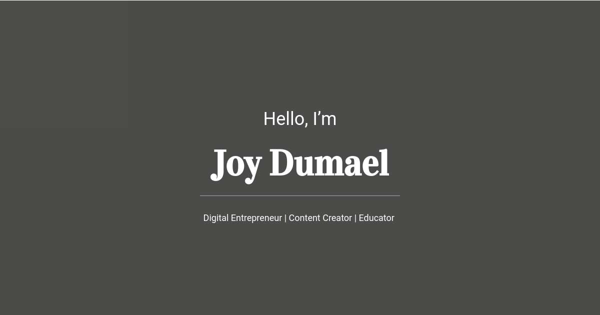 Joy Dumael