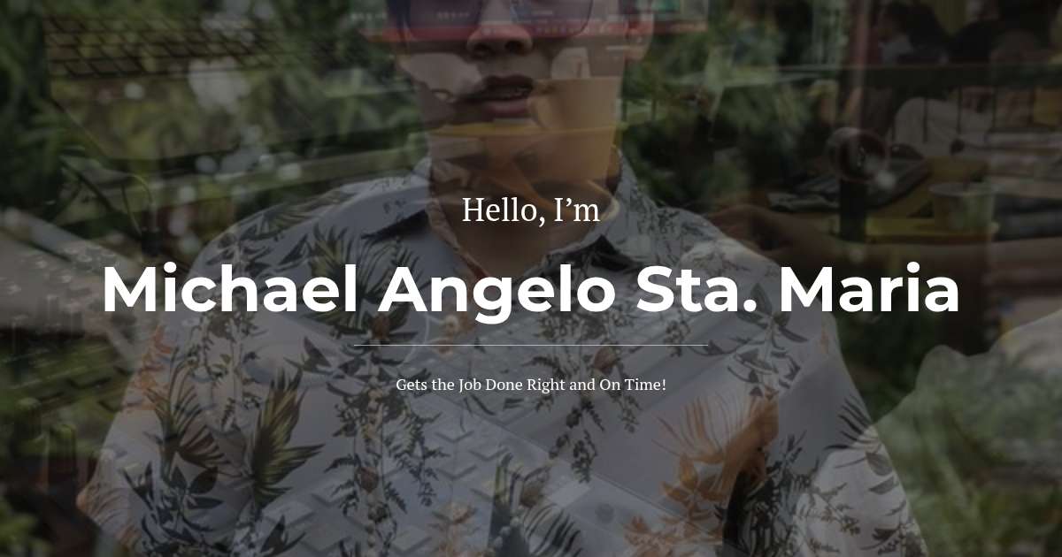 Michael Angelo Sta. Maria
