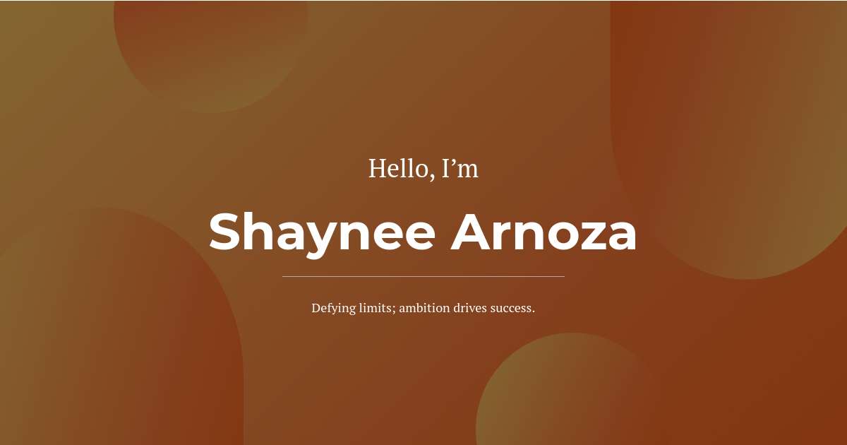 Shaynee Arnoza