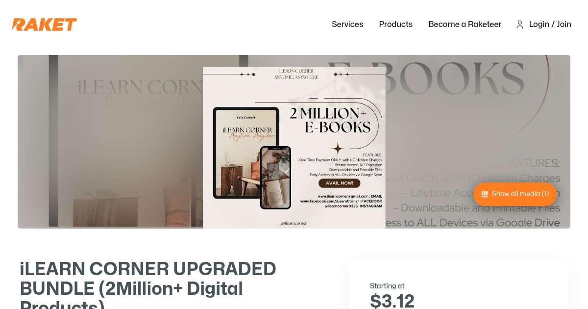 iLEARN CORNER UPGRADED BUNDLE (2Million+ Digital Products) by ilearncorner - Raket.PH