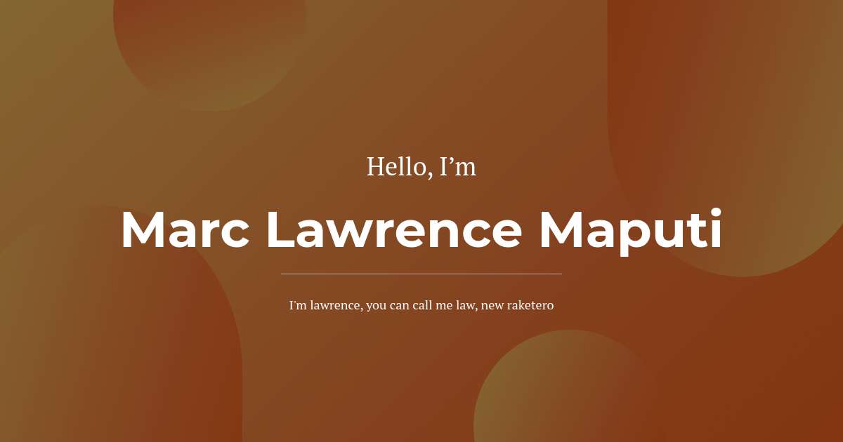 Marc Lawrence Maputi