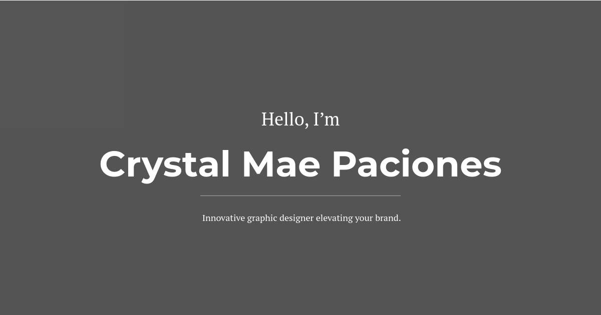Crystal Mae Paciones