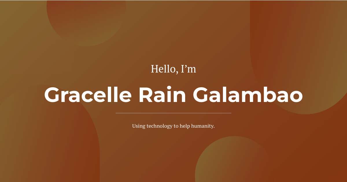 Gracelle Rain Galambao