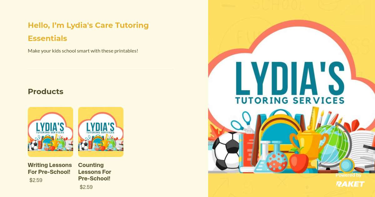 Lydia's Care Tutoring Essentials