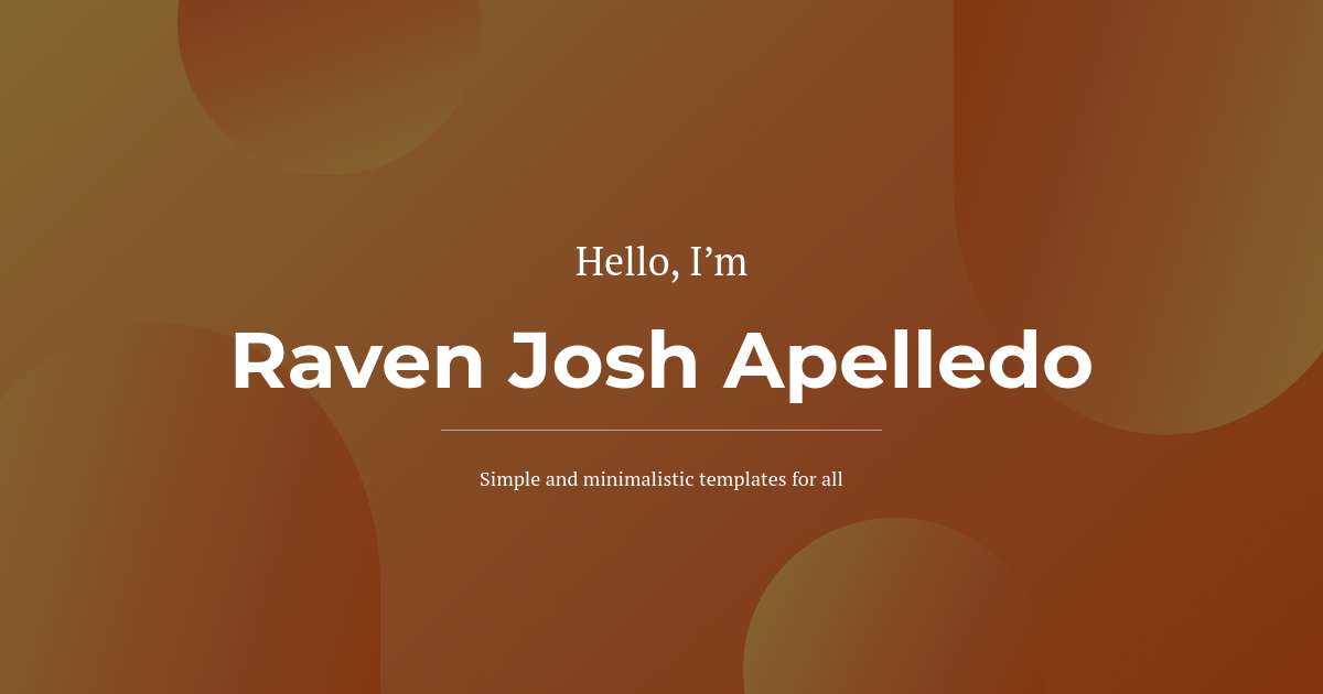 Raven Josh Apelledo