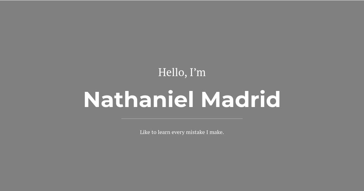 Nathaniel Madrid