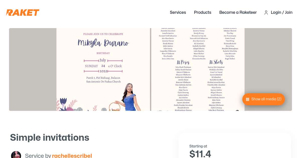 Simple invitations by rachellescribel - Raket.PH