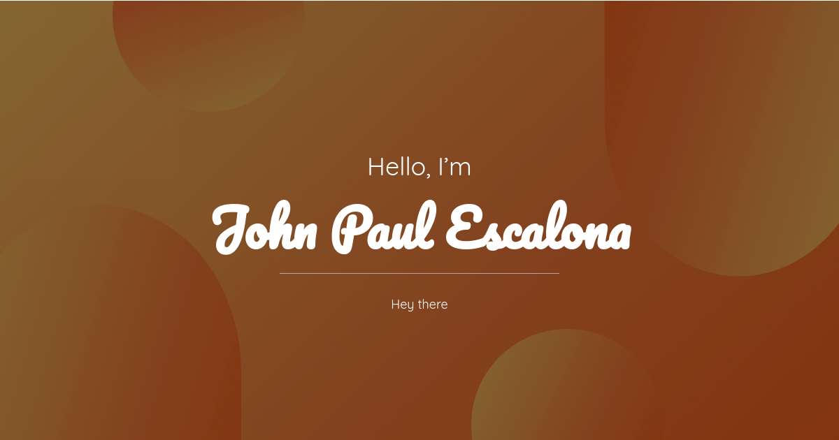 John Paul Escalona
