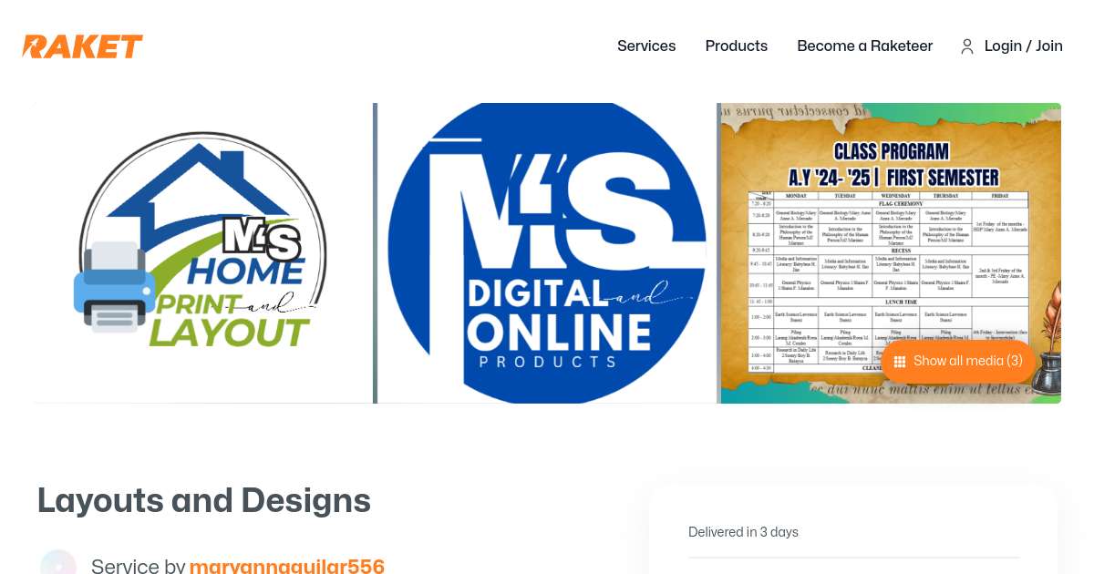 Layouts and Designs by maryannaguilar556 - Raket.PH