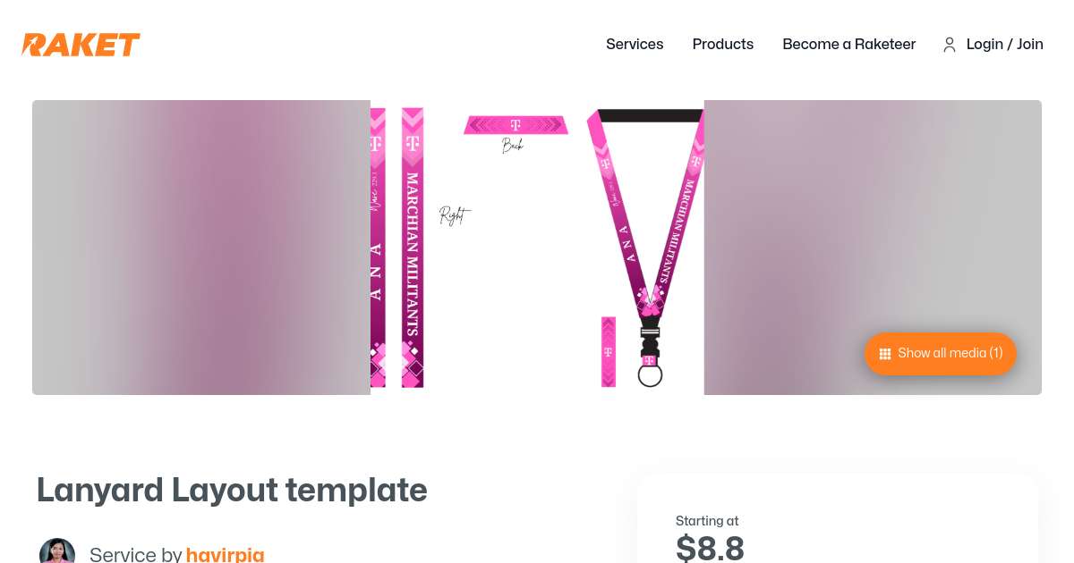 Lanyard Layout template by havirpia - Raket.PH